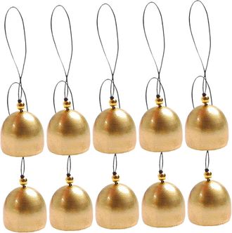 Supvox 10 St&uuml;ck Metall Glockenanh&auml;nger mit Seil 285cm f&uuml;r Weihnachtsdeko und Selbstgemacht Bastelprojekte Leichte Vintage Gl&ouml;ckchen zum H&auml;ngen