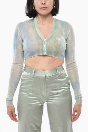 Off-white SEASONAL Kurzer Cardigan Aus Durchsichtigem Stoff Off-White