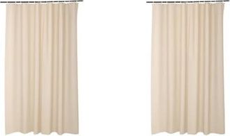 Douceur d'Intérieur 1 Duschvorhang, Material: PEVA, 180 x 200 cm, Ethylen-Vinylacetat, Taupe, 180 x 200cm (Packung mit 2)