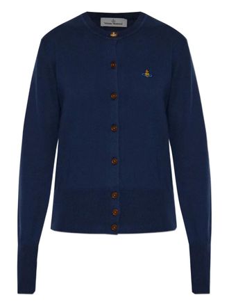 Vivienne Westwood cardigan à broderies Orb - Bleu