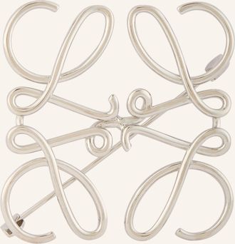 Loewe Brosche Anagram silber
