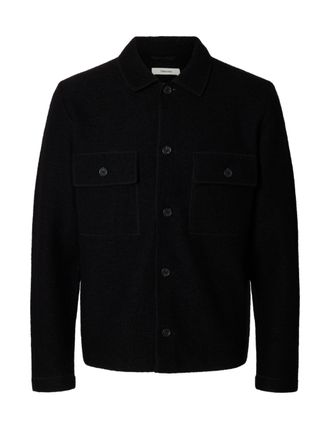 Selected Herren Slhnealy Ls Knit Workwear Cardigan Noos, Schwarz, L EU