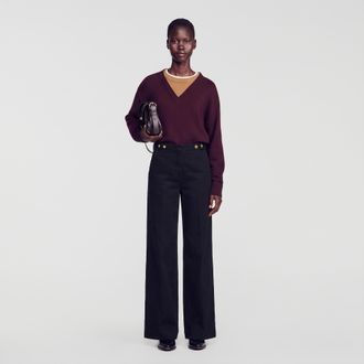 Sandro Weite Jeans mit hohem Bund