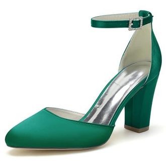 Generic Femmes Moyen Gros Talon Bloc Robe De Mariée Bout Ouvert Satin ...