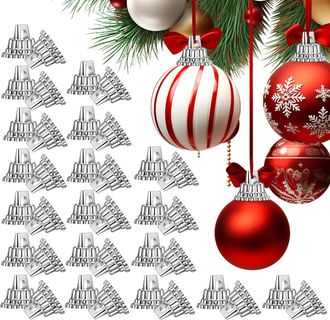 Garneck 200 St&uuml;ck Weihnachtskugel Kappen - Ersatz Aufh&auml;nger F&uuml;r Gro&szlig;e Weihnachtskugeln - Silberfarben Ideal F&uuml;r DIY Weihnachtsbaum Dekoration Und Bastelprojek