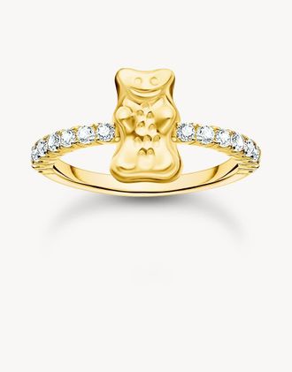 Thomas Sabo Bague - Dor&eacute; et blanc