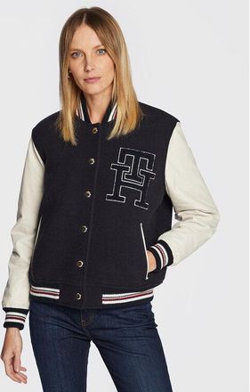 Tommy Hilfiger Bomberjacke Blend WW0WW37308 Dunkelblau Regular Fit