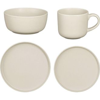 MiCa Decorations Mica Decorations Geschirrset f&uuml;r 4 Personen Ozzu taupe 16-tlg