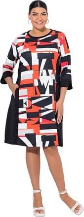 Ulla Popken gs1 data protected company 4069787000005 Punto-Kleid, Bedruckt Robe, Paprika, 54-56 Femmes