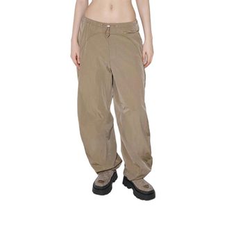 Misbhv Misbhv, Homme, Pantalons, Beige, Taille: S Pantalon Parachute Kaki avec Motif Monogramme
