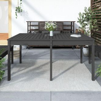 vidaXL Gartentisch Grau 159,5x82,5x76 cm Massivholz Kiefer vidaXL