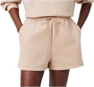 Lacoste Femme, Shorts, Beige, Taille: 34 FR Double Face Jersey Shorts
