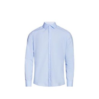 Seidensticker schmales Baumwollhemd in Blau