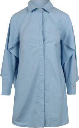 Jovonna London Femme, Blouses et Chemises, Bleu, Taille: 38 FR Poplin Shirt Dress
