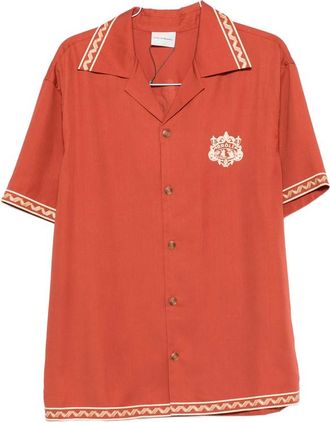 Dr&ocirc;le de Monsieur Brod&eacute;e Danseurs Zigzag-trim Shirt