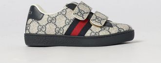 Gucci Ace Sneakers f&uuml;r Jungen aus GG Supreme-Stoff mit Klettverschluss