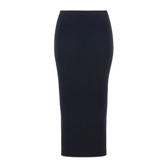 Wolford Femme, Jupes, Bleu, Taille: 42 FR Jupe crayon en laine m&eacute;rinos m&eacute;lang&eacute;e