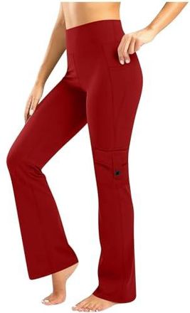 Generic Legging respirant et &eacute;lastique pour femme avec taille, poche boutonn&eacute;e et coupe &eacute;troite pour le yoga et le pantalon de surv&ecirc;tement dhiver pour femme, 