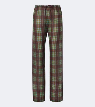 Dries Van Noten Pantalon ample &agrave; carreaux