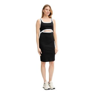 Liu Jo Geripptes Strick-Midikleid - - Dresses - Damen - Schwarzk - S