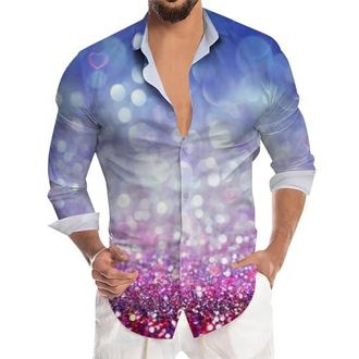 Generic Chemise Homme Paillette, Chemise De Soir&eacute;E &agrave; Paillettes Et Sequins Manches Longues Style D&eacute;Contract&eacute; Id&eacute;Ale pour Les F&ecirc;Tes