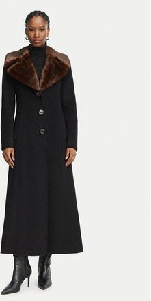 Luisa Spagnoli Wollmantel Scolpito 543487 Schwarz Regular Fit
