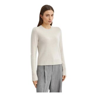 Vince Femme, Pulls, Beige, Taille: 36 FR Pull en cachemire beige &agrave; col rond et manches longues