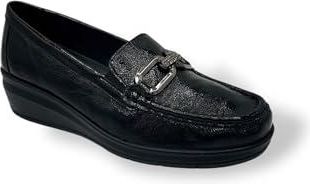 Enval soft Femmes Chaussures 8758611 Mocassin en Peinture, Noir, 37 EU