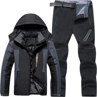 Generic Vestes dhiver chaudes et surdimensionn&eacute;es pour homme - Ensemble veste et pantalon isol&eacute;s - Convient pour le travail en plein air, le ski, la p&ecirc;che et 