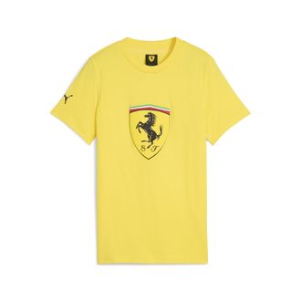 Puma Jugendliche Scuderia Ferrari Sportswear Coloured Big Shield T-Shirt 152, Speed Yellow
