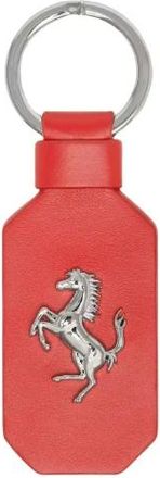 Ferrari Porte-cl&eacute;s en cuir avec Cheval Cabr&eacute; - Homme - Accessoires - Rouge - Taille: ONE Size