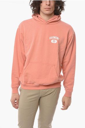 Harmony Logo Printed Brushed Cotton Hoodie size S
