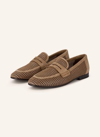 Brunello Cucinelli Brunello Cucinelli Penny-Loafer Mit Cut-Outs braun