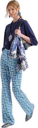 Maliparmi Maliparmi, Femme, Pantalons, Bleu, Taille: 42 FR Pantalon Cady Moulin&eacute;