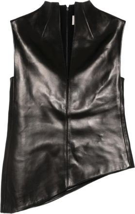 Khaite Von high-neck asymmetric top - Schwarz