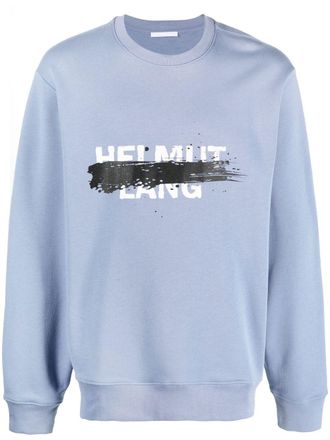 Helmut Lang sweat &agrave; logo imprim&eacute; - Bleu