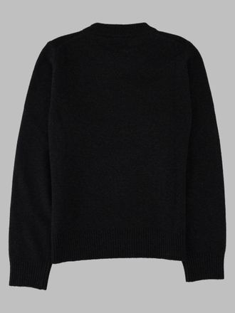 Ganni Intarsia Graphic Knit Sweater - Black