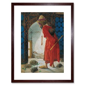 Wee Blue Coo The Art Stop PAINTING OSMAN HAMDI BEY TORTOISE TRAINER OLD MASTER FRAMED PRINT F97X4376