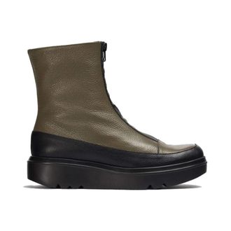 Wonders Livia Flacher Leder Kn&ouml;chelstiefel - - Shoes - Damen - Gr&uuml;n - 35 EU