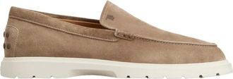 Tod's Homme, Chaussures, Brun, Taille: 42 1/2 EU Mocassins en daim avec monogramme embl&eacute;matique