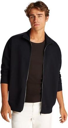 Calvin Klein Sweat dInt&eacute;rieur avec Fermeture &Eacute;clair Homme Tape Zip Through avec Logo, Noir (CK Black), XXL