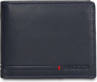 Laura Biagiotti Minimalistisches Leder Portemonnaie - - Accessories - Herren - Blau - ONE SIZE
