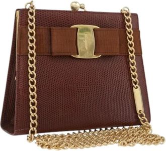 Ferragamo Sac bandouli&egrave;re mini doccasion - Femme - Pre-owned - Brun - Taille: ONE Size