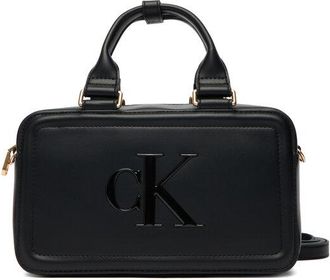Calvin Klein Handtasche Bold Ck Bauletto Crossbody LV04F3411G Schwarz
