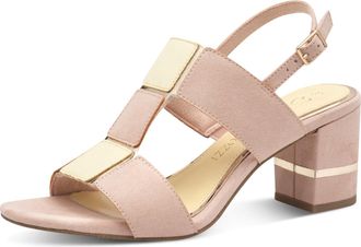 Marco Tozzi Damen Sandalen mit Absatz Elegant Vegan, Rosa (Powder Comb), 37 EU