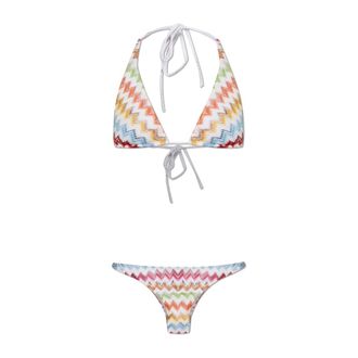 Missoni Femme, Maillots de bain, Multicolore, Taille: 38 FR Bikini &agrave; Liens Chevron