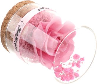 Cabilock Rosen Box Mit Glaskuppel Unsterbliche Blume Glasabdeckung Mit Rosenmotiv Als Dekorative Geschenkbox Für Zuhause Oder Büro Robustes Und Umweltfreundlic