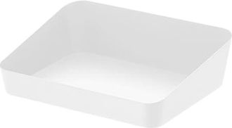 Yamazaki Tableware Yamazaki 4219 Tower Aufbewahrungsbox, wei&szlig;, Stahl, Minimalistisches Design, Legierter, 17,5 x 13,5 x 5 cm (LxBxH)