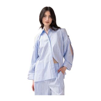 Erika Cavallini Semi Couture Damen, Blusen & Hemden, Blau, MGr&ouml;&szlig;e
