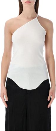 Rick Owens Femme, Tops, Blanc, Taille: 44 FR Temple One Shoulder Tank